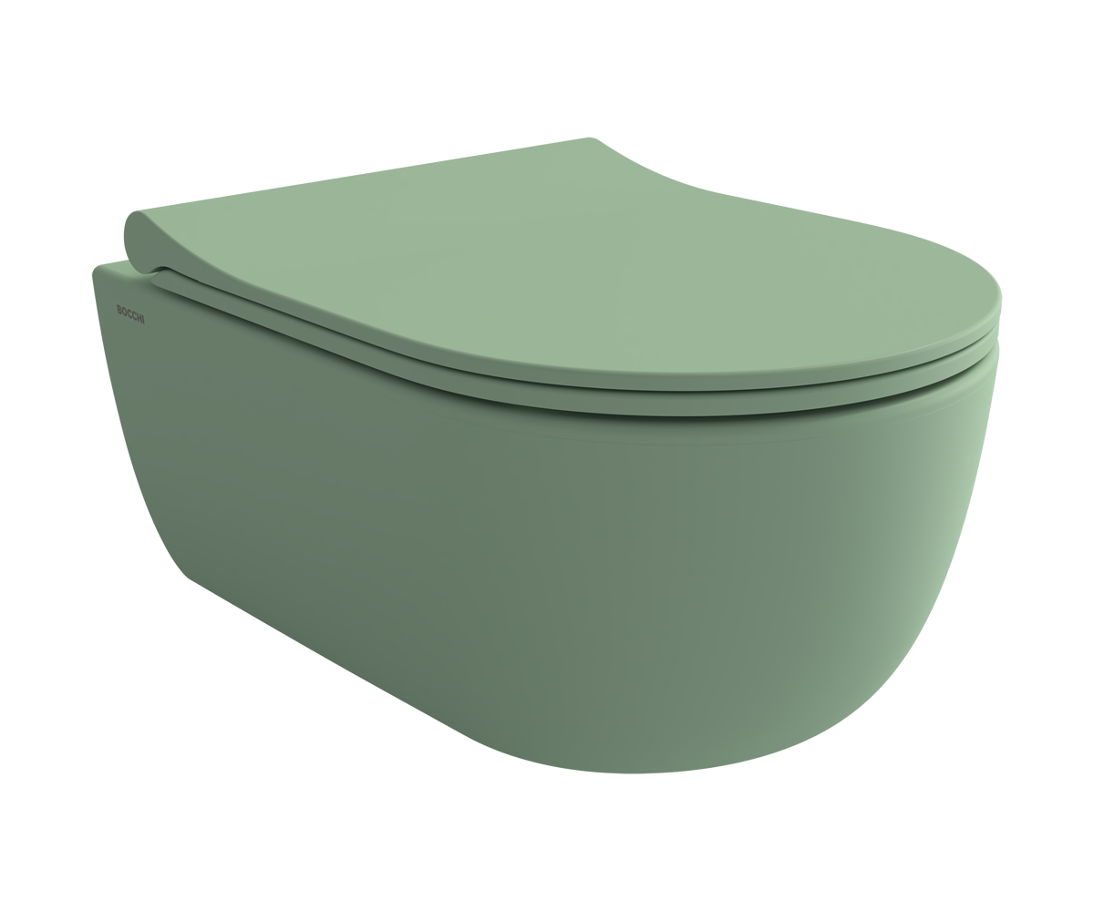 WC SOLJA KONZOLNA V-TONDO 49CM MAT MINT ZELENA - DIM Trade